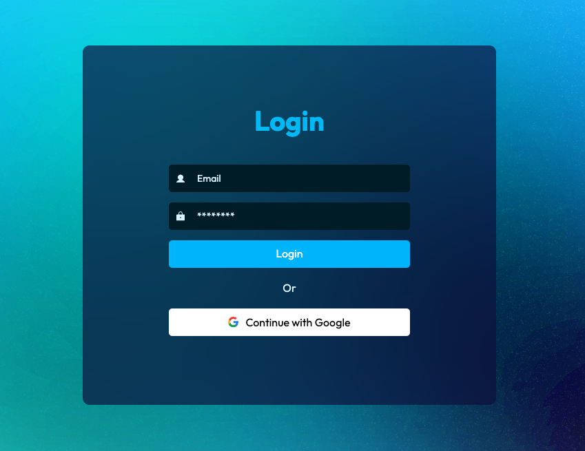 Blue Gradient Log In | Free Webflow Component